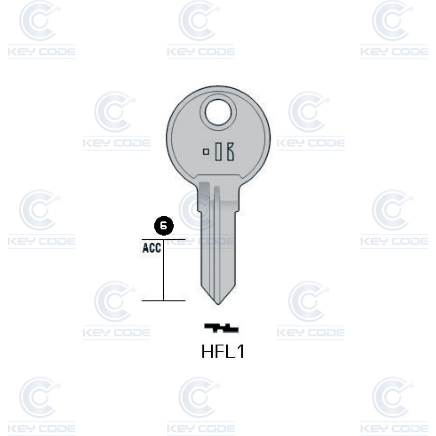 [KL-HFL1] LLAVE KEYLINE HFL1 (HF75R, HAF-2D) | Key-code